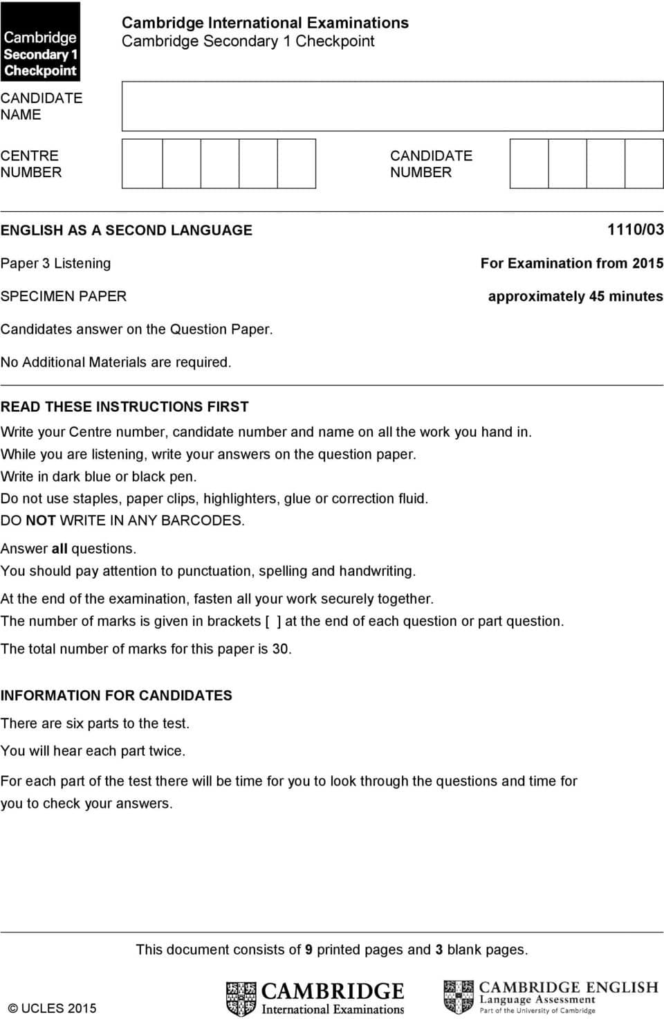 Past Papers For Secondary School Students Alefredo Books