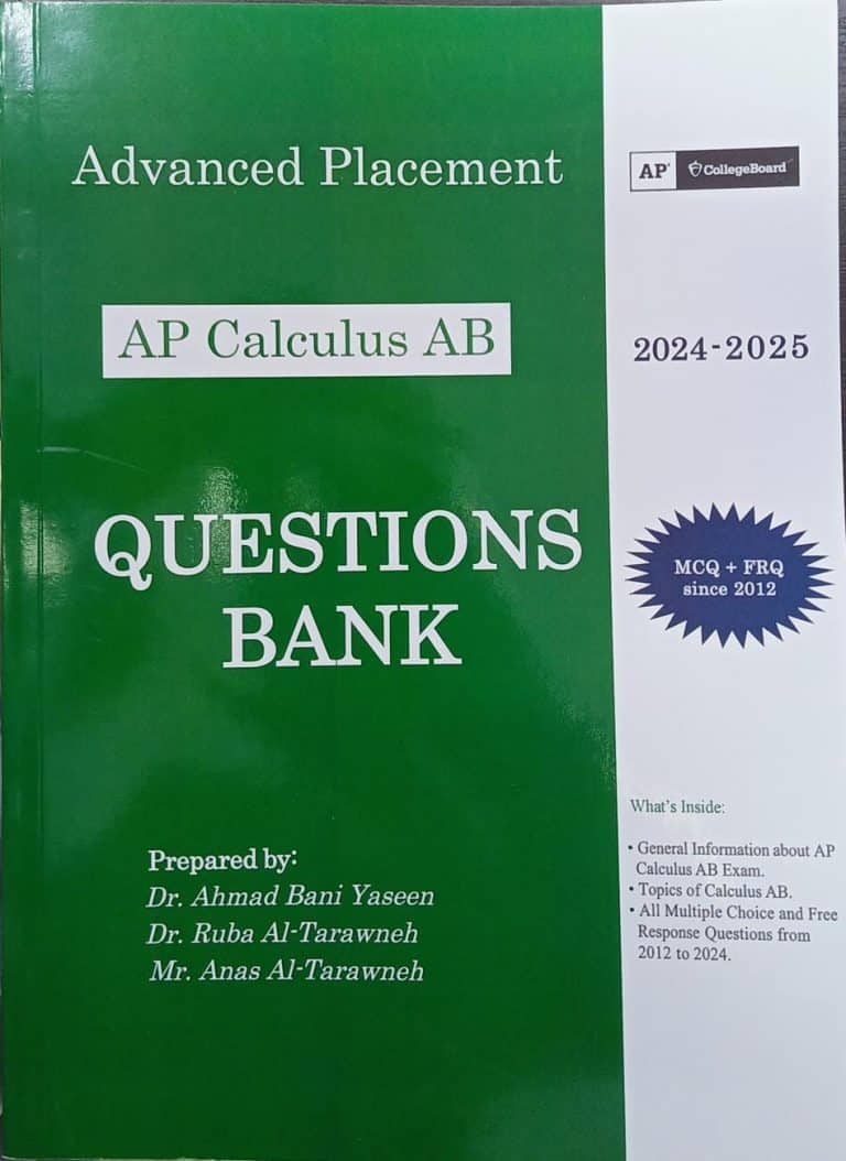 AP Calculus AB (Questions Bank) Dr Ahmad Bani Yaseen (2024-2025) - Past ...
